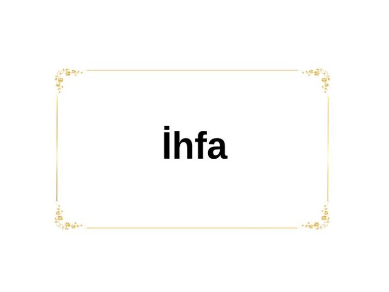 İhfa